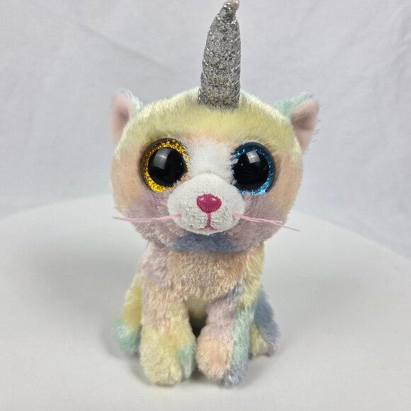 Toys | Ty Beanie Boos Heather The Unicorn Cat 6 Stuffed Plush | Poshmark